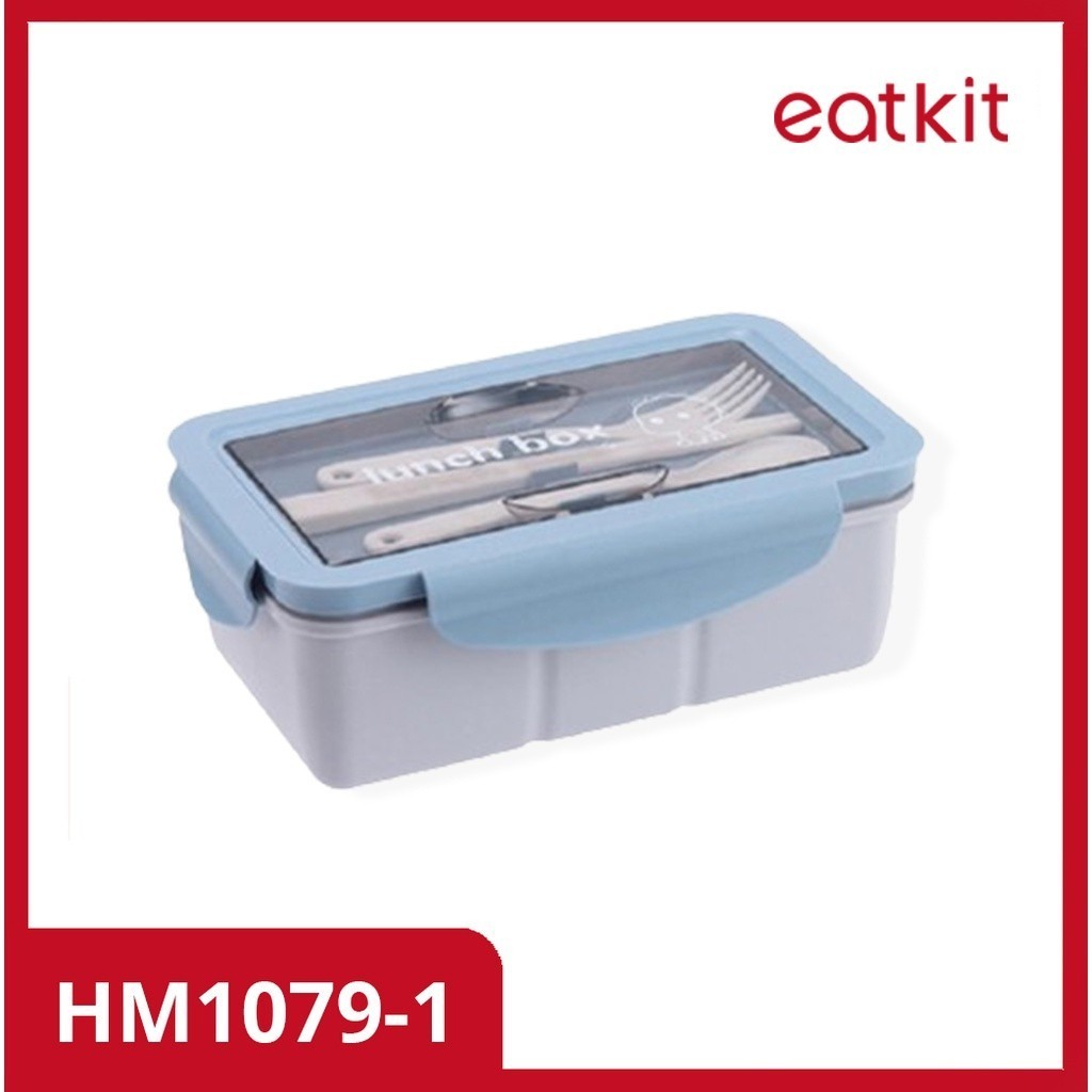 Jual EATKIT LUNCH BOX BIRU FREE BAG 1000 ML | Shopee Indonesia