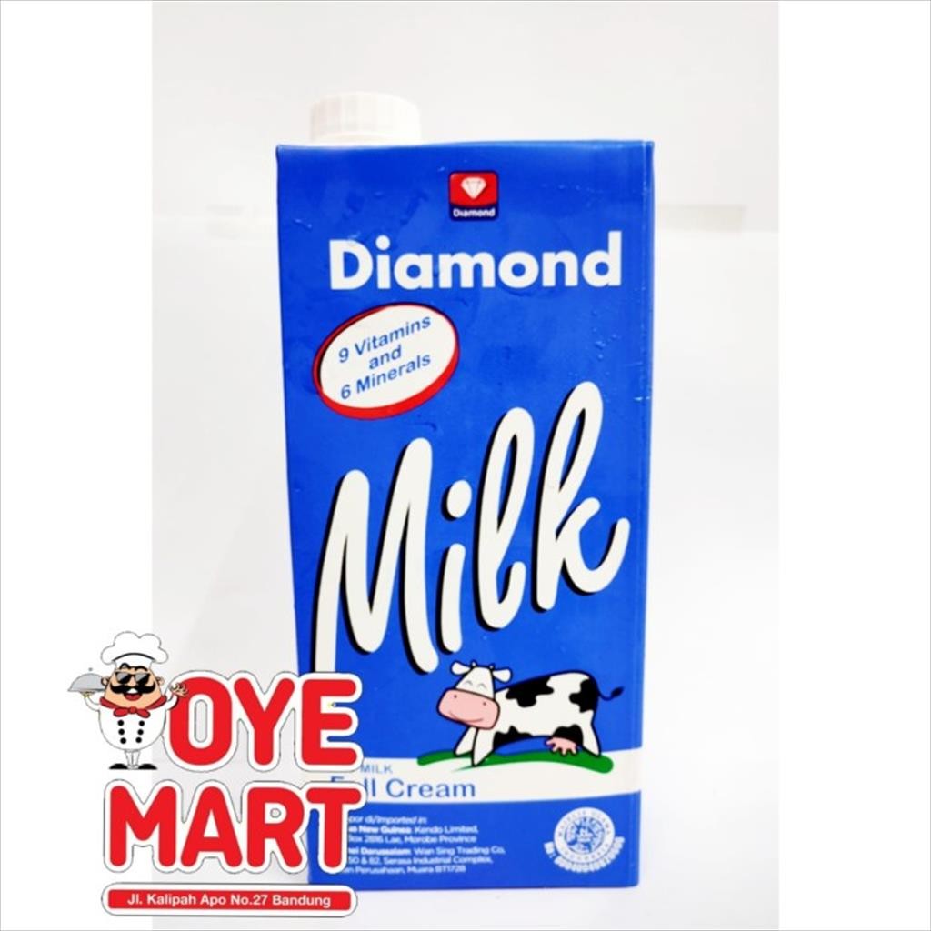 Jual DIAMOND MILK UHT FULL CREAM 1LITER / SUSU UHT | Shopee Indonesia