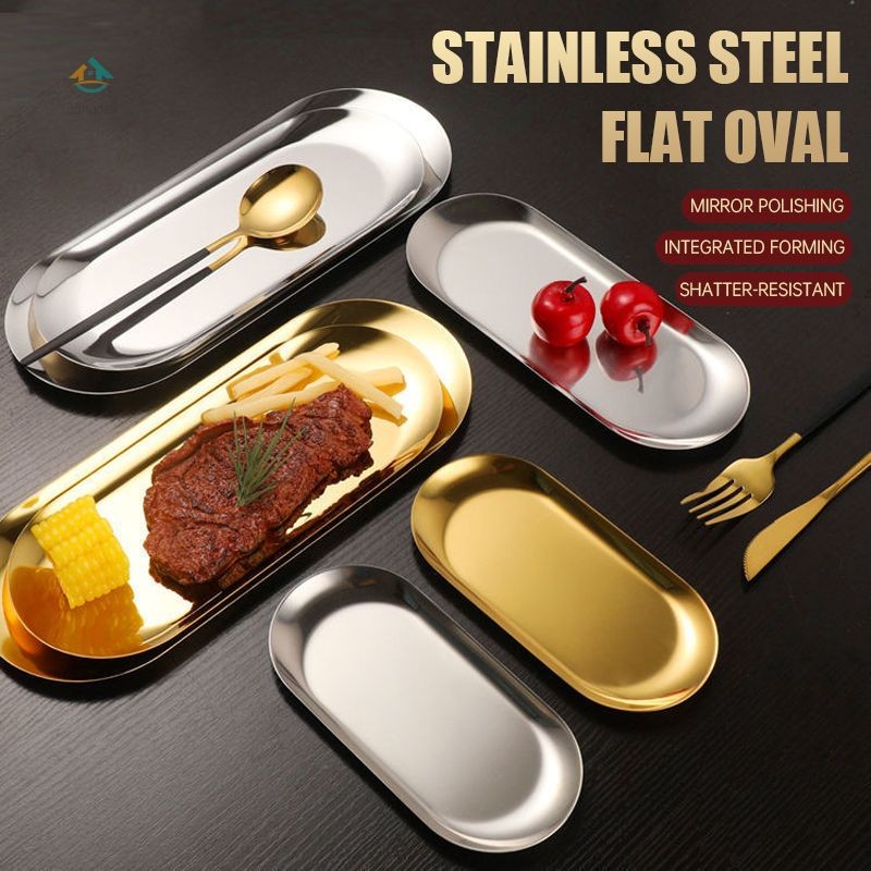 Jual CODBaki Penyimpanan Peralatan Makan Gaya Ins Baki Logam Perhiasan ...