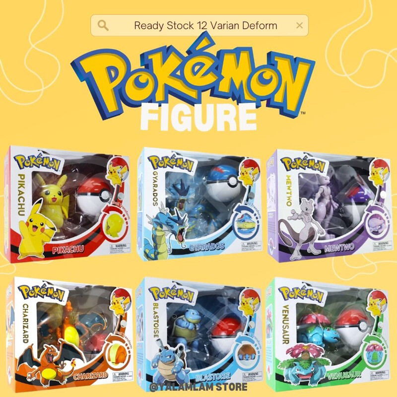 Jual WJ73IK Mainan Pokemon Pokeball Deform Deformation Gengar Charizard ...