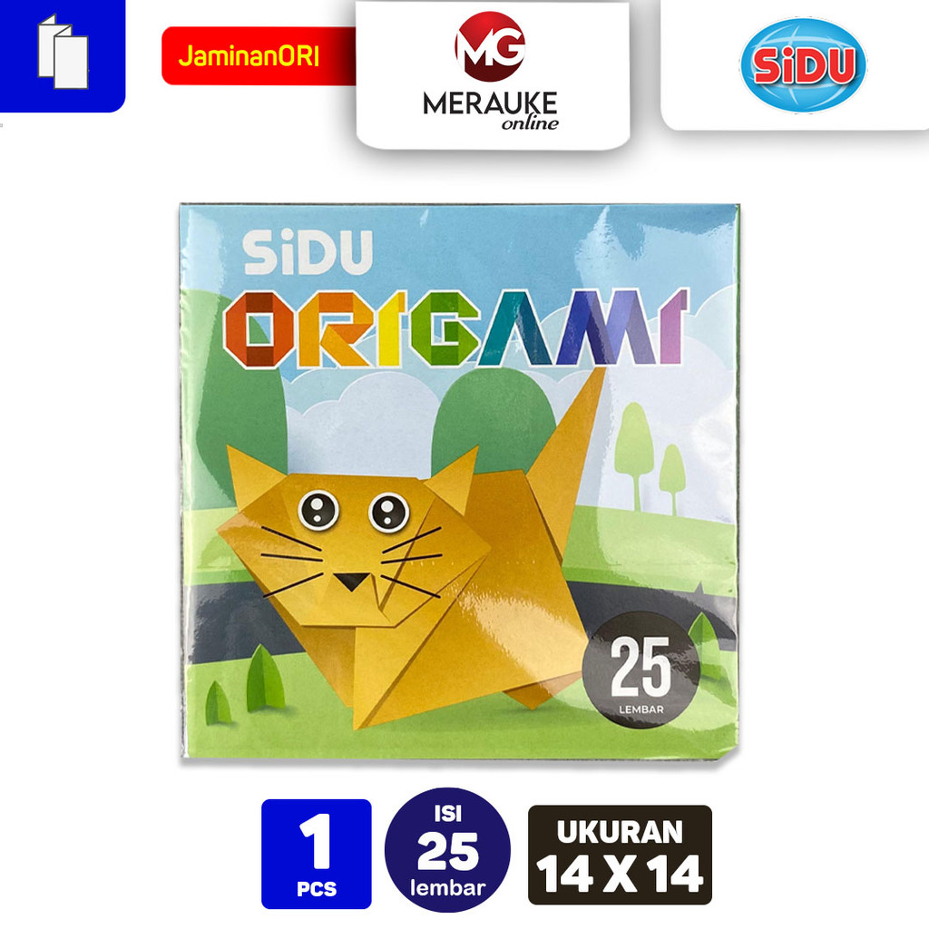 Jual Kertas Lipat / Origami SiDU 14x14 isi 25 Lembar | Shopee Indonesia
