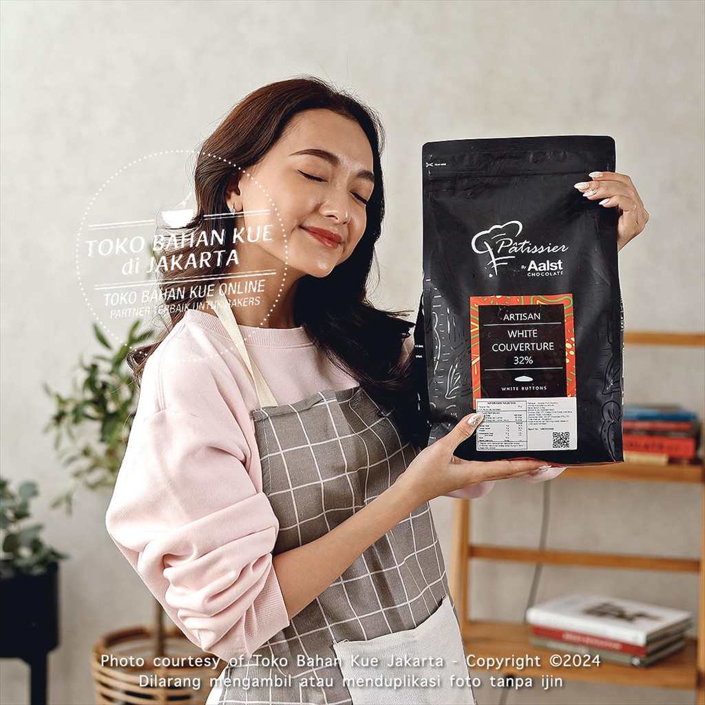 Jual Patissier 32% WHITE Chocolate Couverture 1kg Cokelat Putih Baking ...