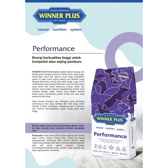 Jual Winner Plus Performance 18kg | Shopee Indonesia