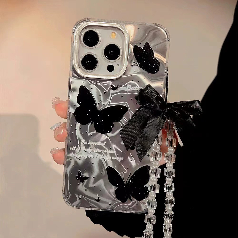 Jual Black Dot Filled Butterfly IMD Case for Redmi A5 Note 14 4G 5G Note 14 Pro 5G 14C 13 13C A3 ...