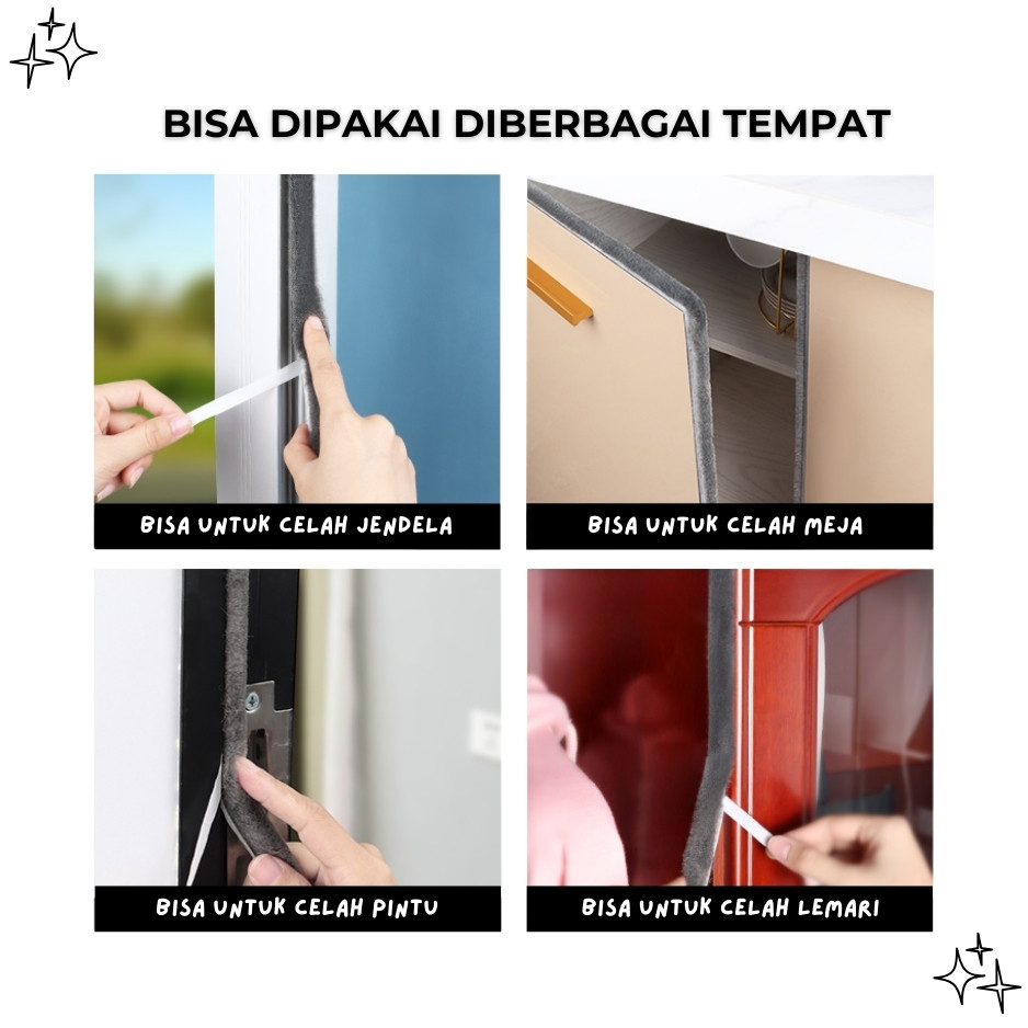 Jual Penutup Celah Pintu Dan Jendela Bulu Halus Door Seal Peredam ...