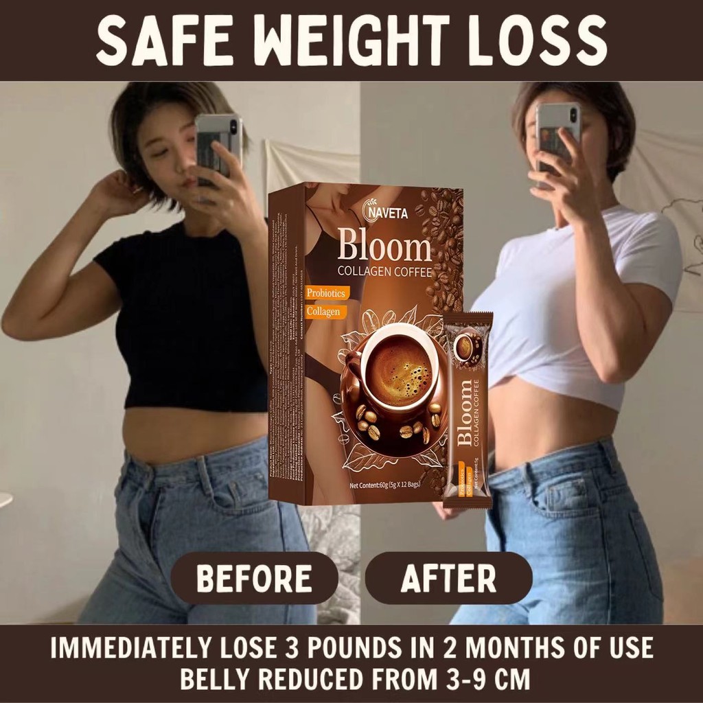 Jual NAVETA [ ISI 10 SACHET ] Bloom Collagen Coffee Instant coffee ...