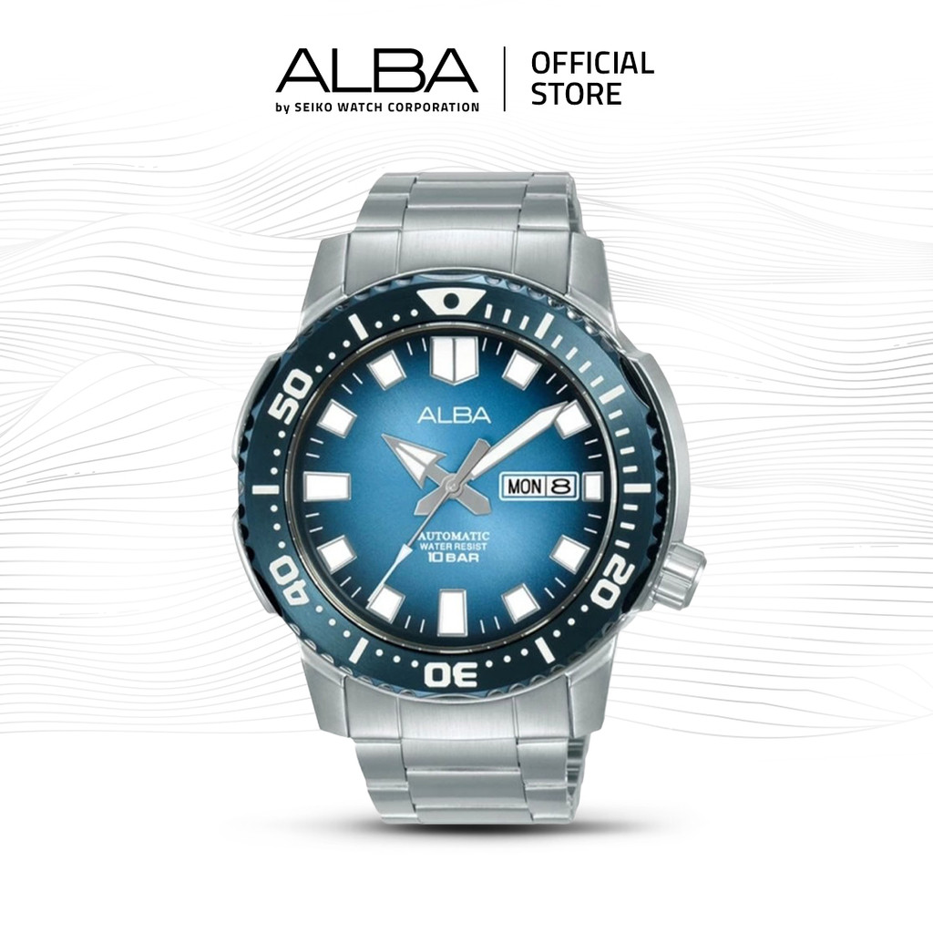 Jual Alba Mechanical Jam Tangan Pria AL4629 / AL4629X1 Automatic Blue ...