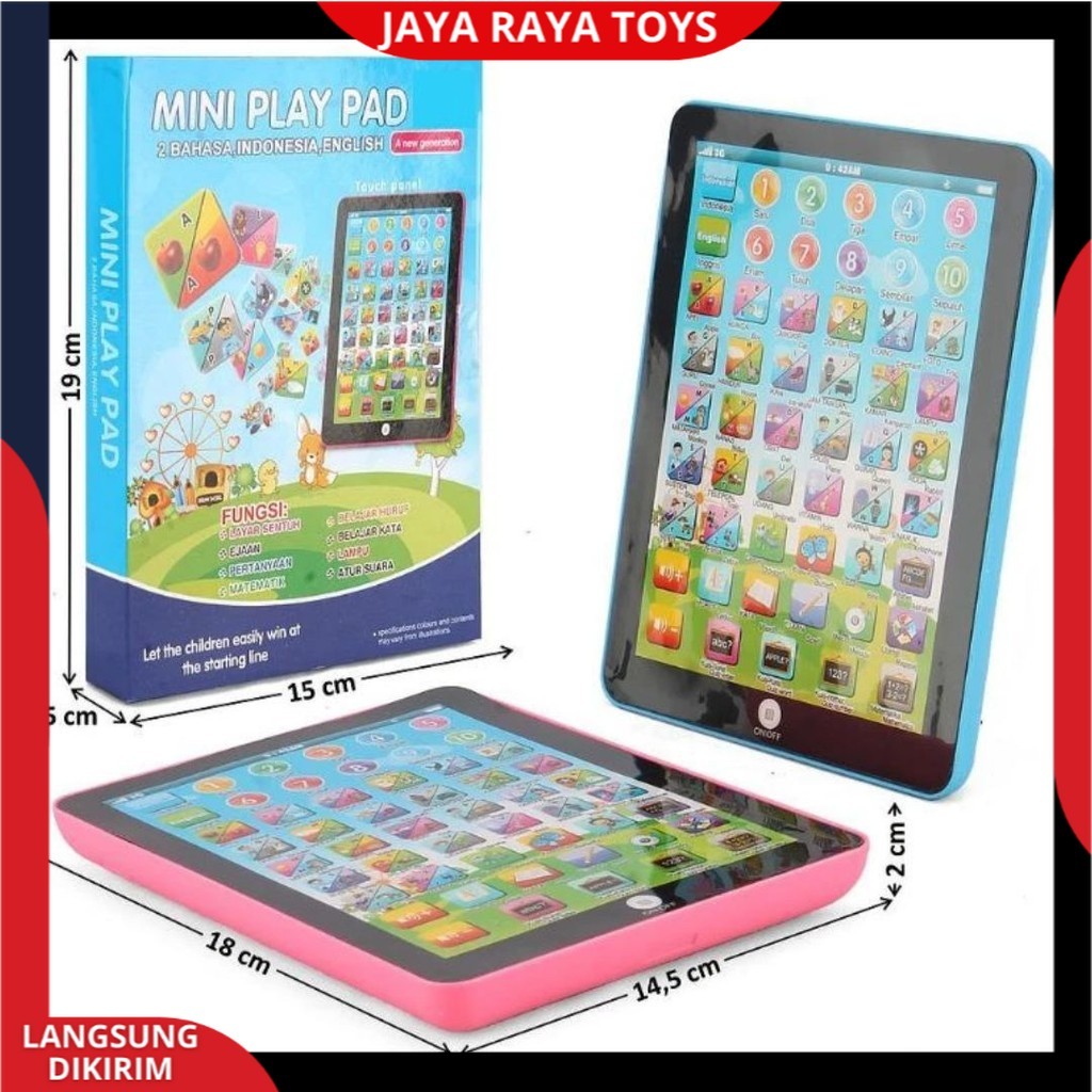 Jual PROMO COD Mainan Edukasi MINI PLAY PAD 2 BAHASA Inggris Indonesia ...