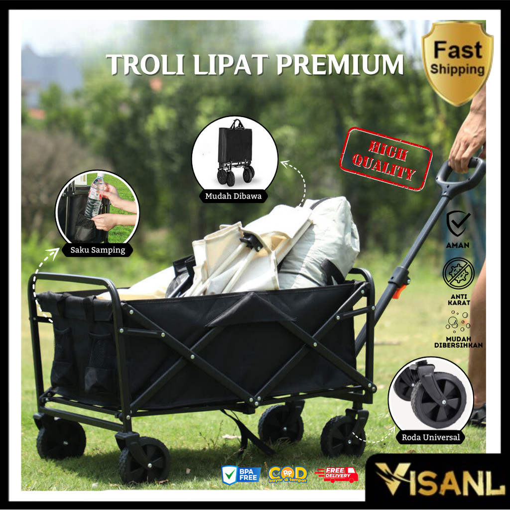 Jual Troli Portabel Lipat 5 Inch Multifungsi Troli Lipat Roda 4 Outdoor ...