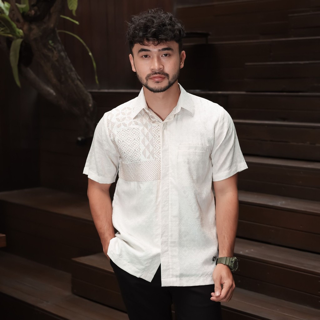 Jual NEU MEN Kemeja Pria Kala BW Shirt Kemeja Pria Katun Dolby Bordir ...