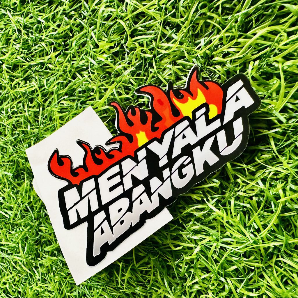 Jual Stiker Sticker Satuan Menyala Abangku Glosy / Hologram Sudah ...
