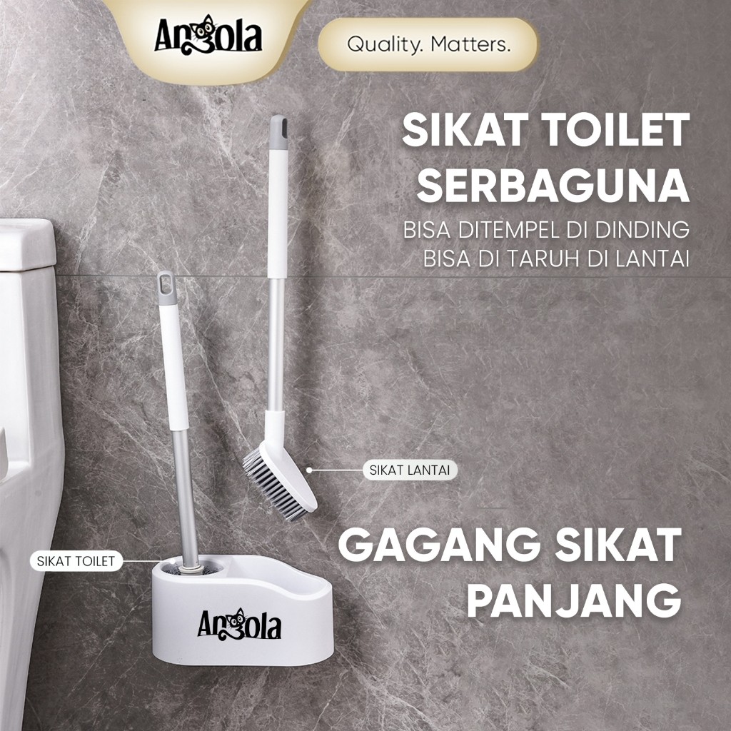 Jual ANGOLA Sikat Pembersih Toilet / Toilet Brush / Sikat WC D83 Sikat ...