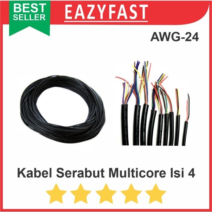 Jual Kabel Serabut Isi 4 Multicore AWG24 AWG 24 CB GX DB Data Signal Sensor | Shopee Indonesia