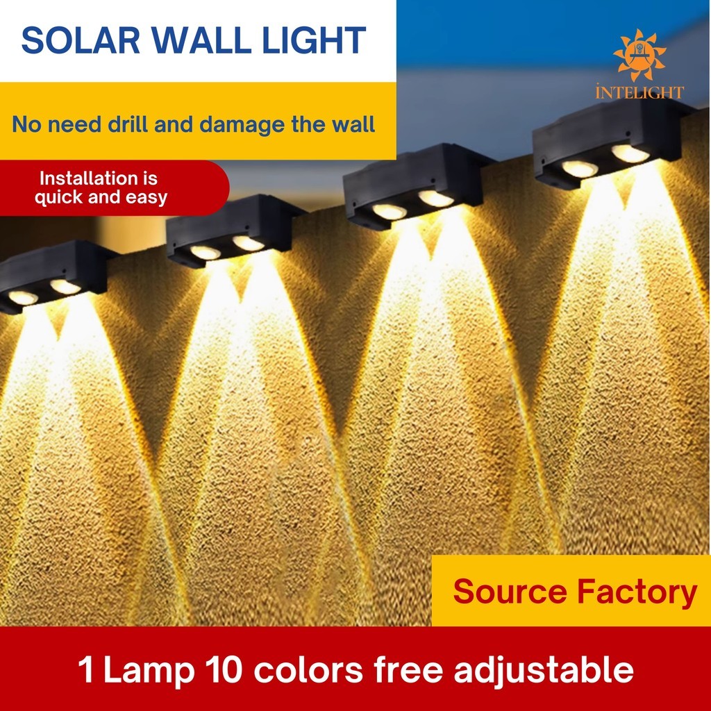 Jual [Intelight]Solar Panel/LED SolarLamp Hias Taman,Tangga,Sudut ...