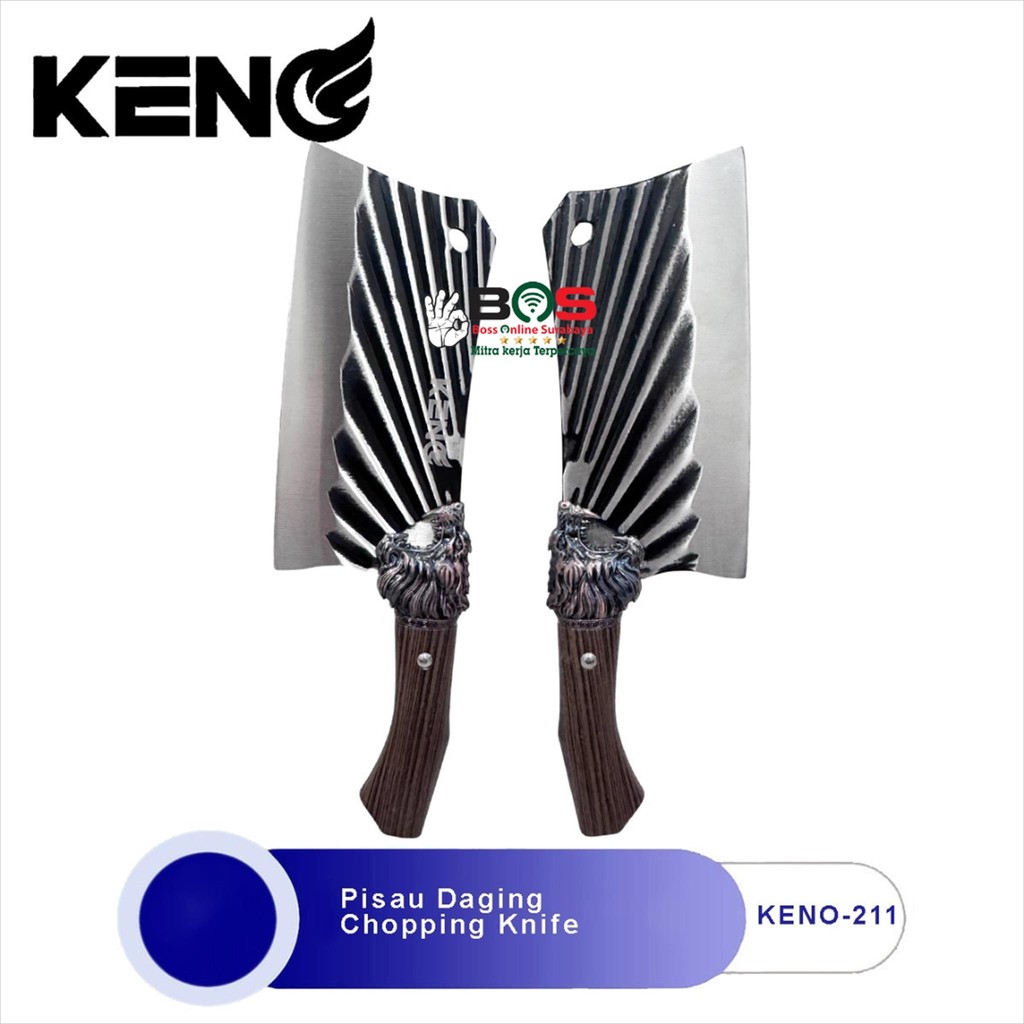 Jual Pisau Daging Jumbo Keno Pisau Dapur Besar Golok Super Tajam Dan ...