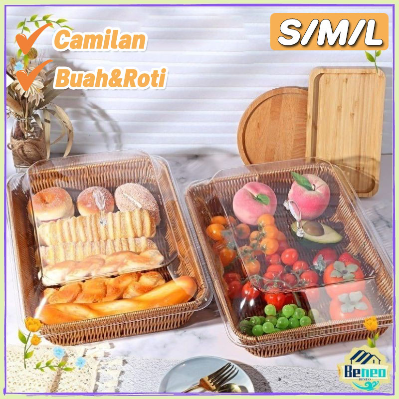 Jual Wadah Roti Box Keranjang Rotan Penyimpanan Kotak Roti Dan Kue ...