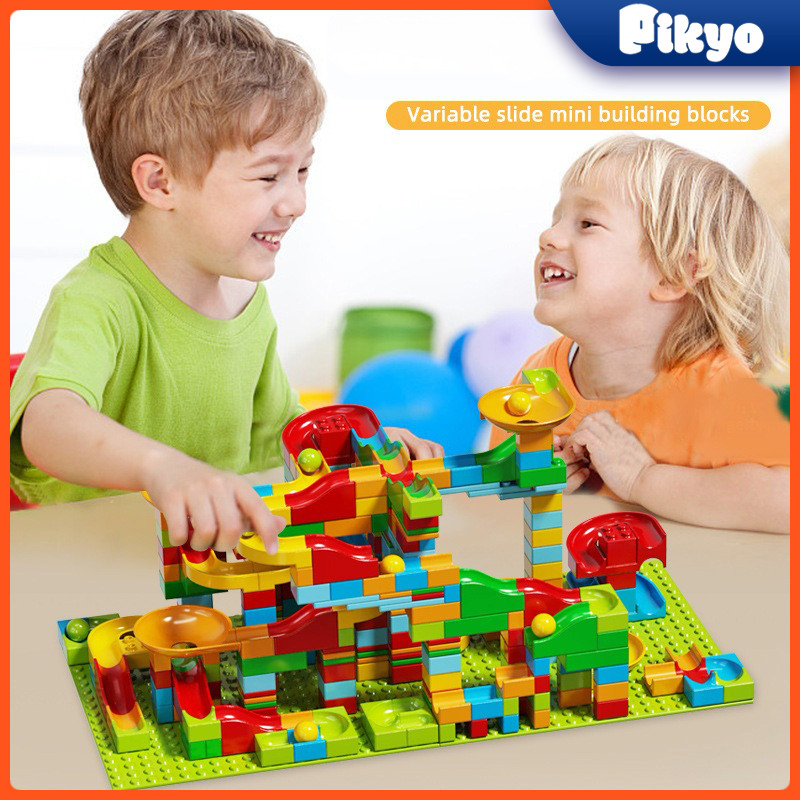 Jual Pikyo 336Pcs Block Susun Track Slide Ball / Brick Building Blocks ...
