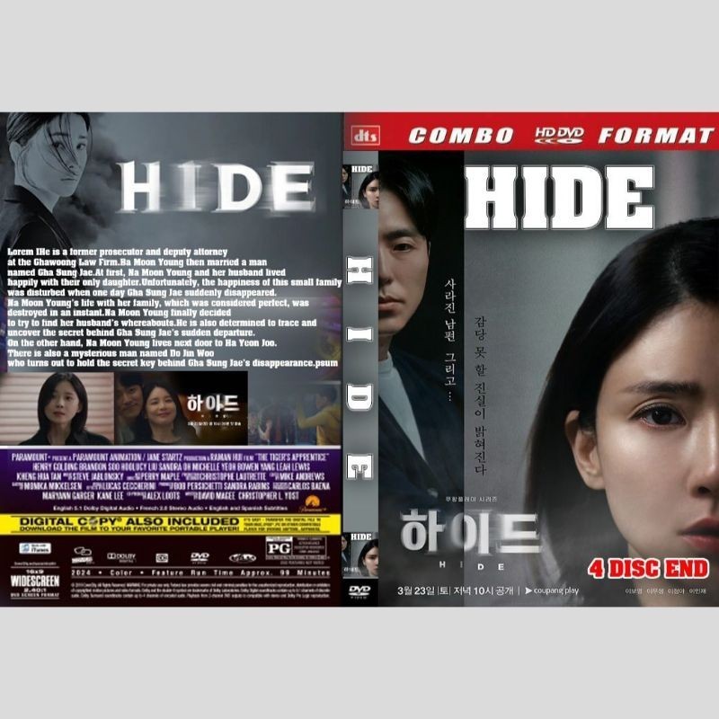 Jual Kaset Serial Drakor 2024 "HIDE" 4 Disk Tamat | Shopee Indonesia