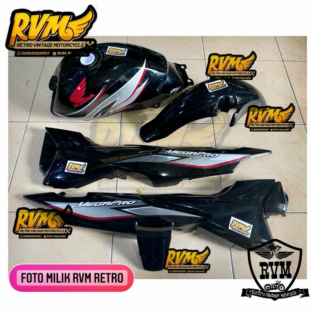 Jual Cover Tangki Megapro set body Tutup aki Megapro primus tangki mp ...
