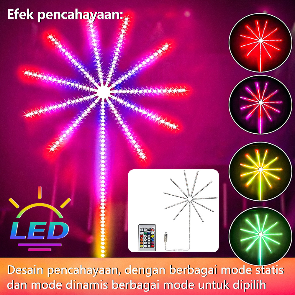 Jual LAMPU STRIP LED KEMBANG API RGB BENTUK KEMBANG API DENGAN MUSIC ...