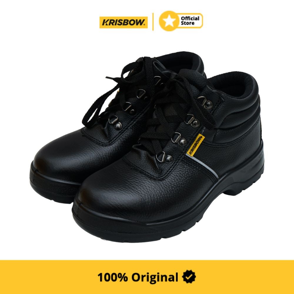 Jual Krisbow Argus Sepatu Pengaman - Hitam Safety Shoes Pengaman Kaki ...