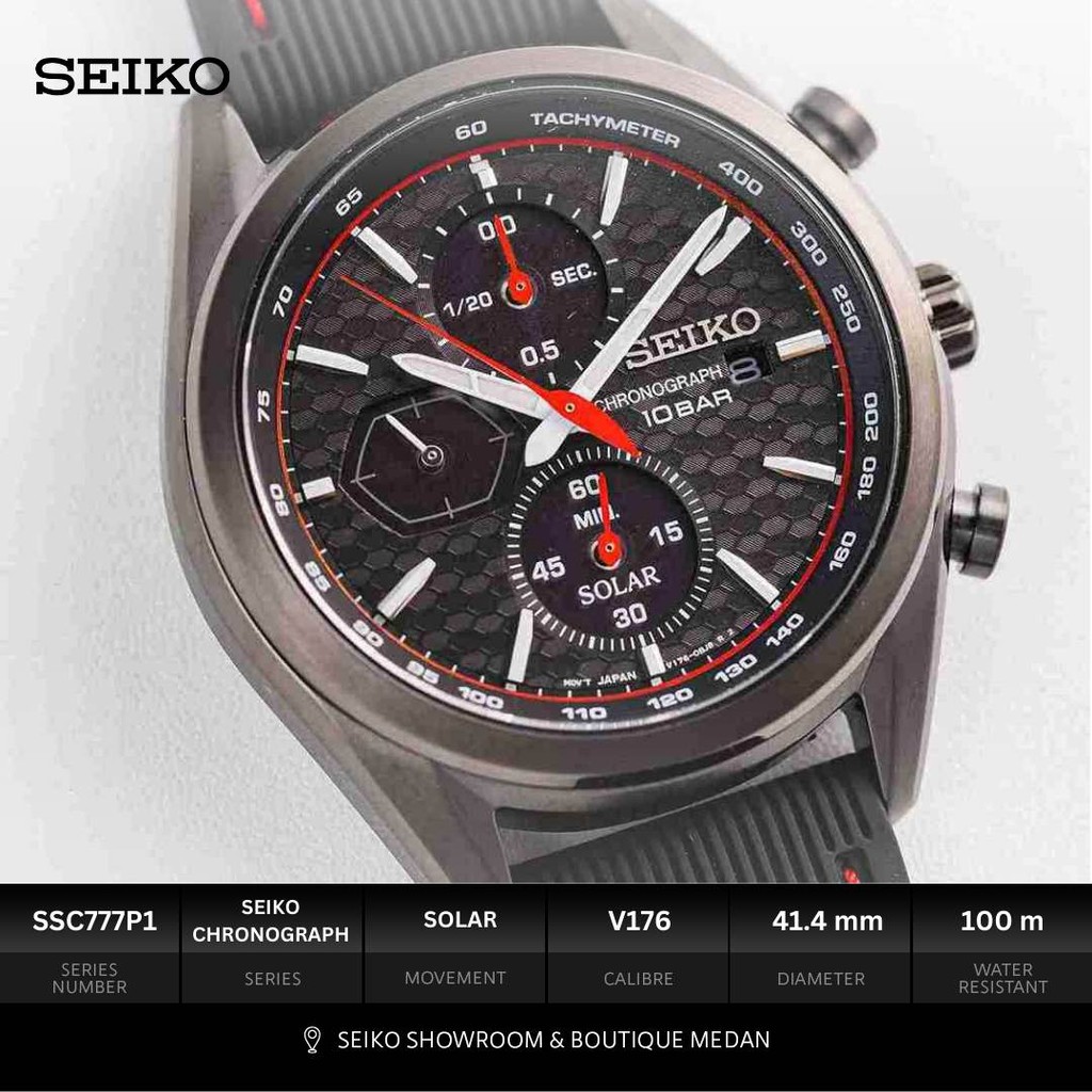 Jual SEIKO Showroom Medan - Seiko Solar Chronograph SSC777P1 | Shopee ...
