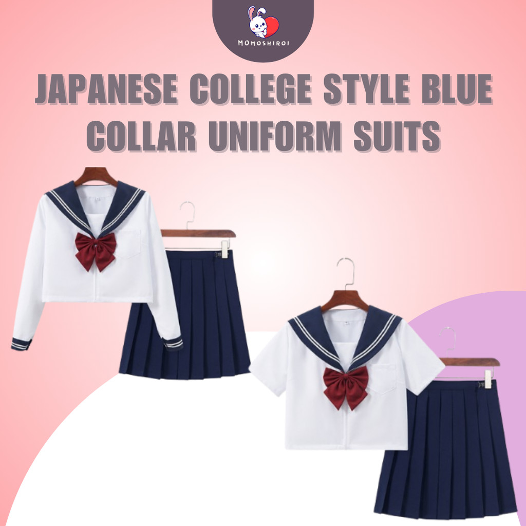 Jual (MGL) - 1A - Japanese college style blue collar uniform suits ...