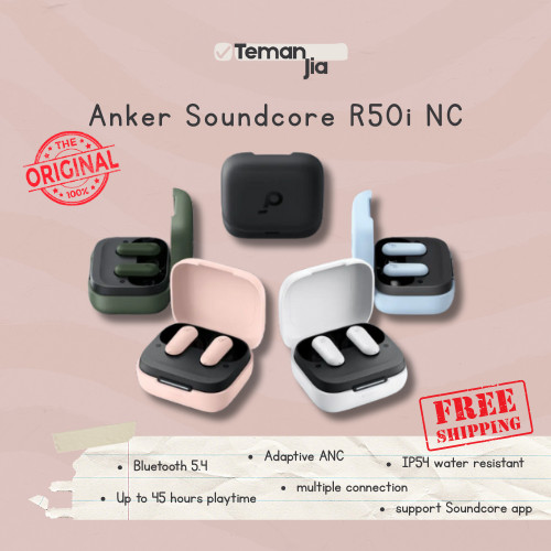 Jual Soundcore Anker R50i NC Earbuds Adaptive Noise Canceling Earphone Bluetooth 5.4 TWS Low ...