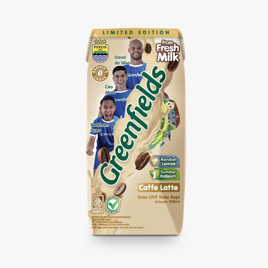 Jual [Special Price] Greenfields UHT Caffe Latte 200 mL Persib - Susu ...