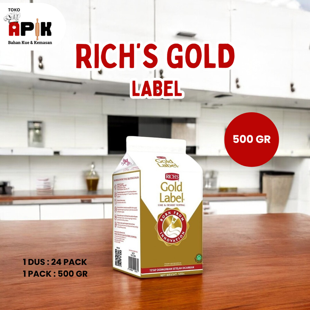 Jual Rich Gold Label Whipping Cream 500Gr / Whipping Cream / Krim Kocok ...