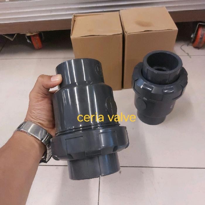 Jual Ball Check Valve Pvc Single watermur 4" inchi / Single Ball check ...