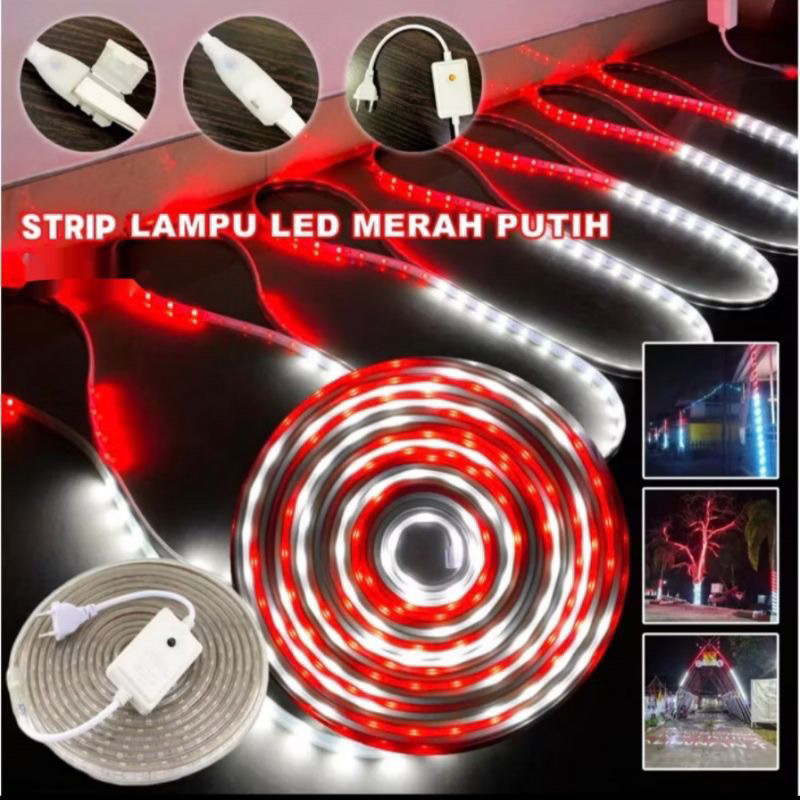 Jual LAMPU LED STRIP SELANG WARNA WARNI LAMPU LED MERAH PUTIH 3528 2835 ...