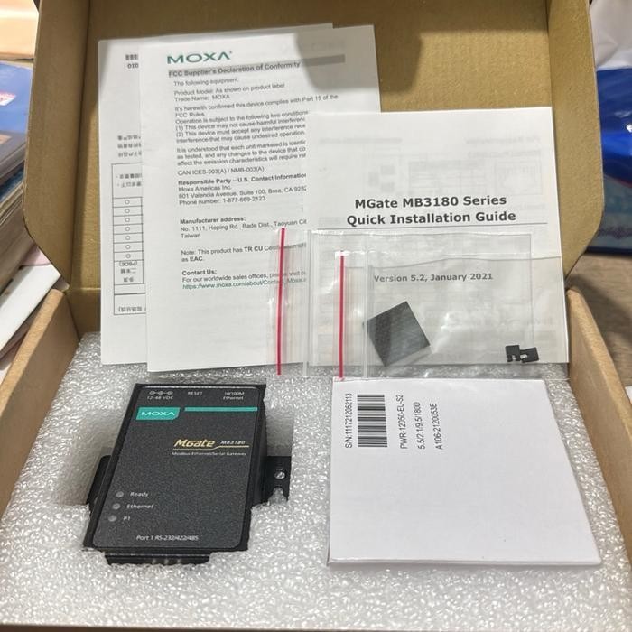 Jual MOXA MGate MB3180 1-port serial to ethernet modbus gateway RTU to ...