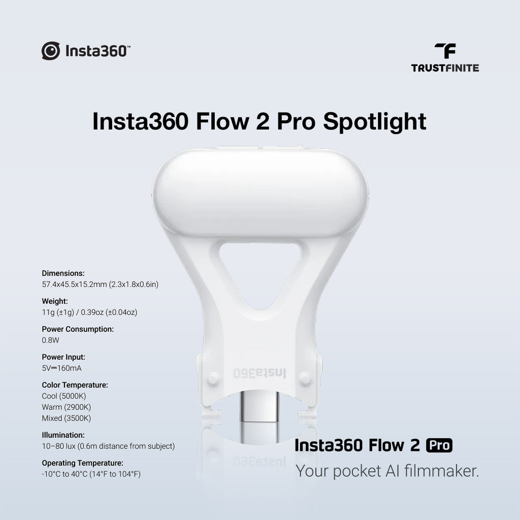 Jual Insta360 Flow 2 Pro Spotlight / Fill LED Spotlight for Insta 360 ...