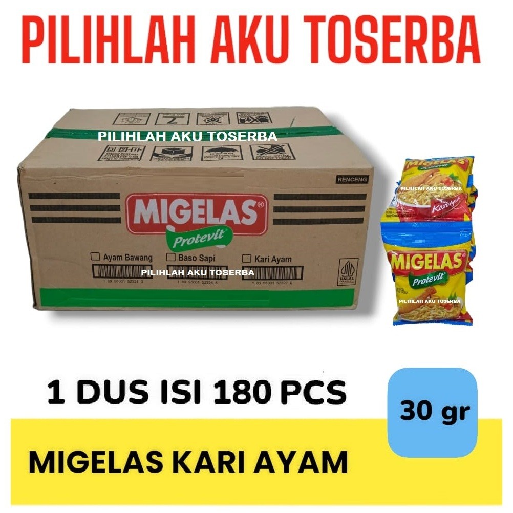 Jual Mie Gelas Migelas Rasa Kari Ayam @30 Gr - (HARGA 1 DUS isi 12 ...