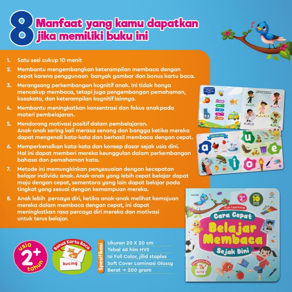 Jual Buku CARA CEPAT BELAJAR MEMBACA SEJAK DINI Membaca Tanpa Mengeja ...