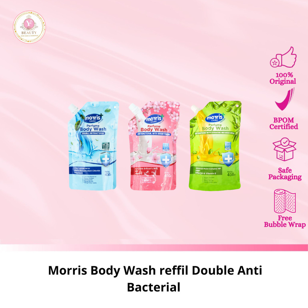 Jual YF BEAUTY Morris Body Wash Double Anti Bacterial 450ml | Shopee ...