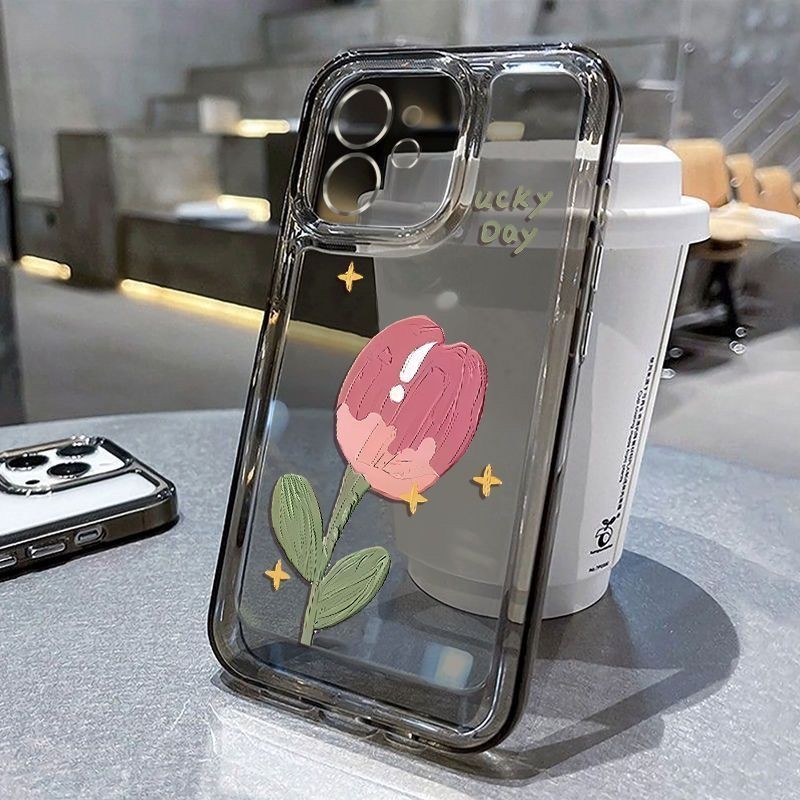 Jual Simple Aesthetic bunga tulip Shockproof Case hp Redmi 13x A5 a3 12 ...