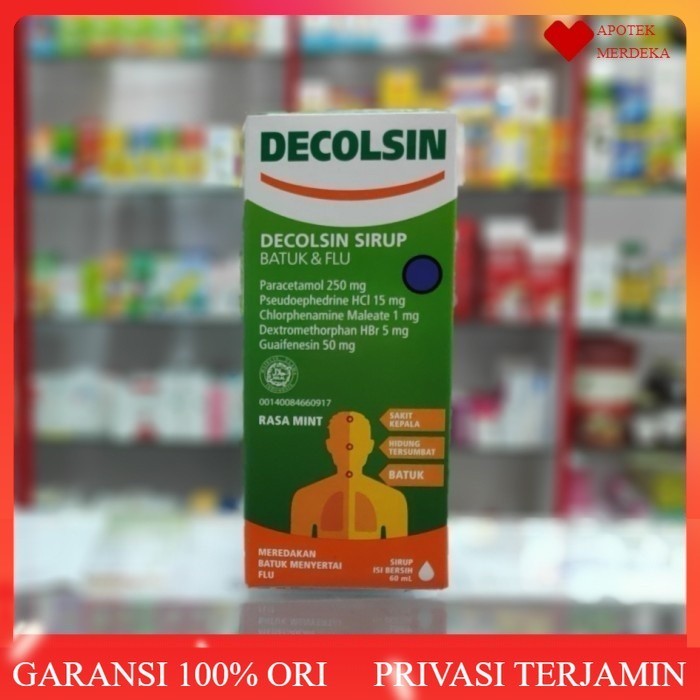 Jual decolsin sirup 60 ml / obat batuk flu / pilek 60ml | Shopee Indonesia