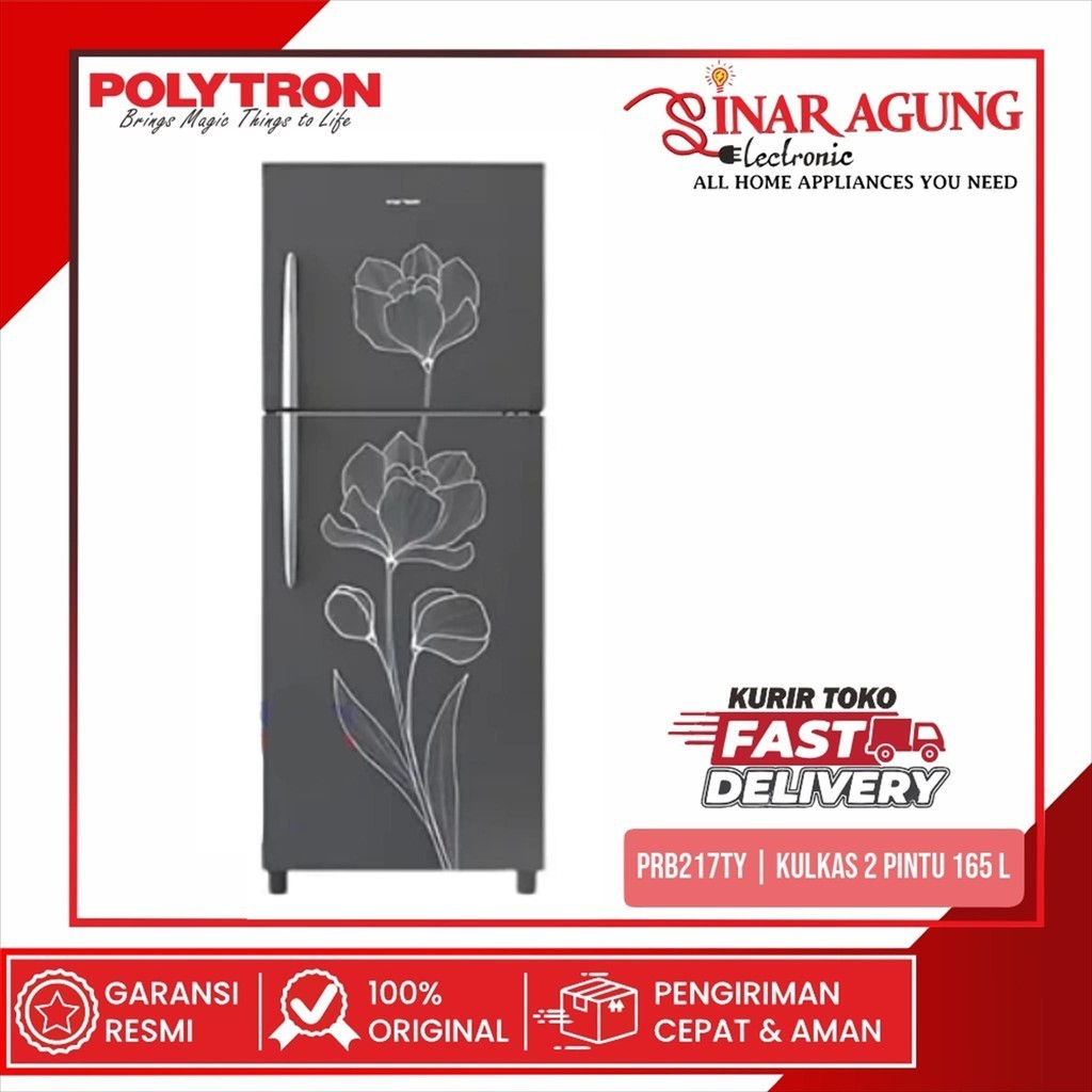 Jual POLYTRON PRB217TY / PRB-217TY KULKAS 2 PINTU 165 LITER - GARANSI ...
