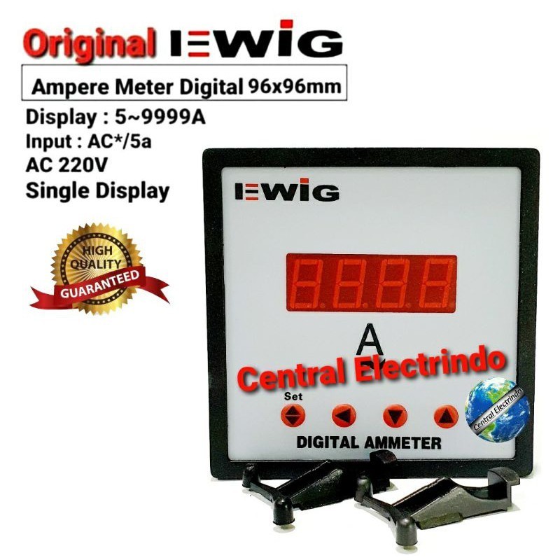 Jual Ampere Meter Digital LED 96x96mm E294I Single Display EWIG ...