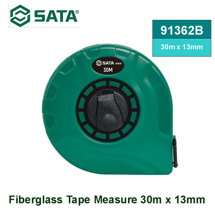 Jual SATA 91362B Meteran 30 Meter x 13 mm Fiberglass Tape Measure 30 ...