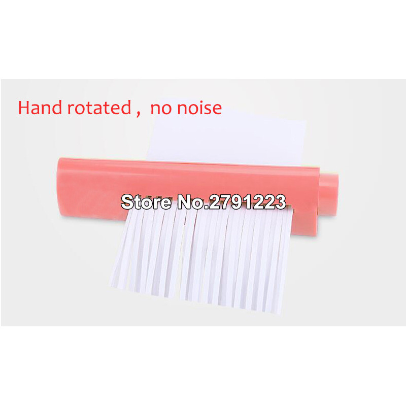 Jual Mini manual shredder office home paper shredder matte blue/pink ...