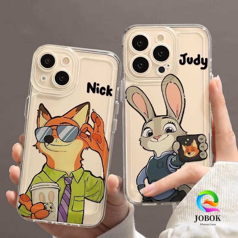 Jual Casing Iphone Couple Zootopia Nick Judy Case Bening Clear Case ...