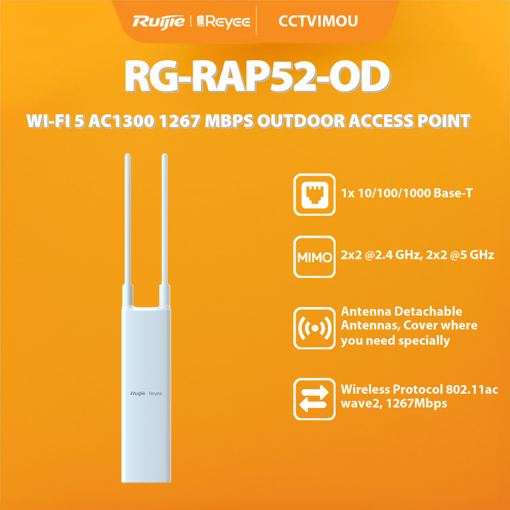 Jual RUIJIE REYEE RG-RAP52-OD WI-FI 5 AC1300 1267 MBPS OUTDOOR ACCESS POINT | Shopee Indonesia