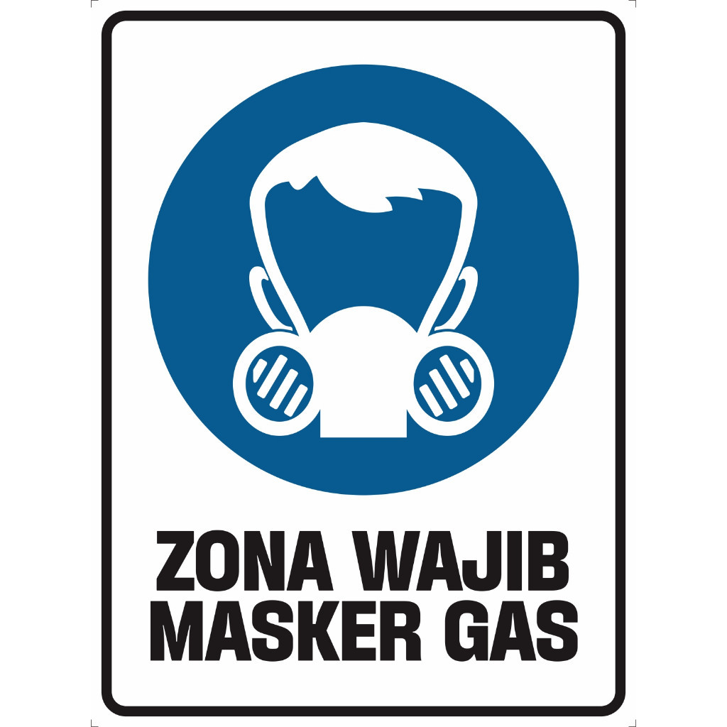 Jual STICKER & ACP SIGN RAMBU K3 SAFETY ZONA WAJIB MASKER GAS | Shopee ...