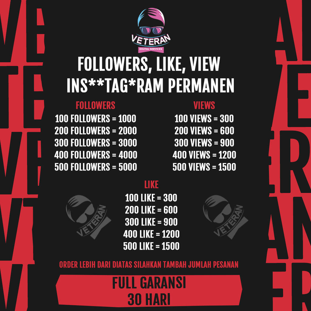Jual Followers Views Like INSTA***GRAM Permanen Bergaransi langsung ...