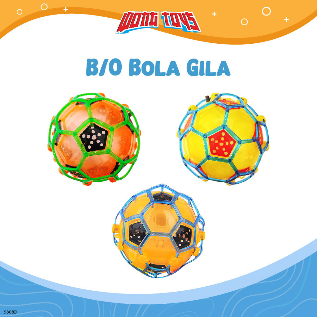 Jual B/O Bola Gila (9808D) - Mainan Bola Gila Goyang Lampu | Shopee ...
