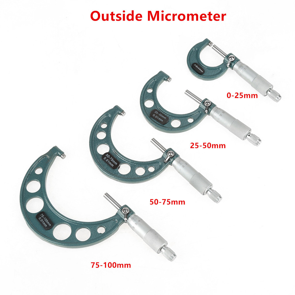 Jual 0-25mm/25-50mm/50-75mm/75-100mm 0.01mm Metric Gauge Vernier ...