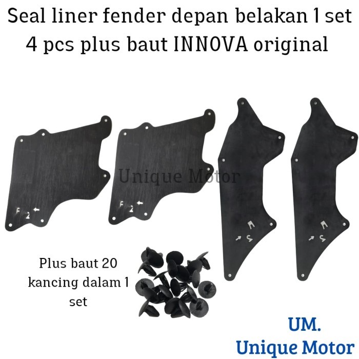 Jual Seal Liner Fender Depan Belakang 1 set 4 pcs Innova Original ...